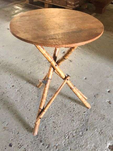 Antique Gypsy Table with Bamboo Legs - Tullochs Auctions