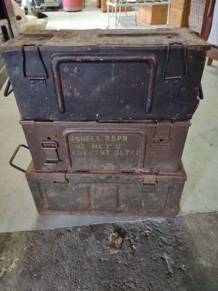 Army Ammo Metal Boxes - Tullochs Auctions