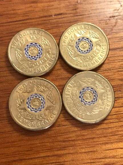 Lot of 4 2019 Police $2 Coin - Tullochs Auctions