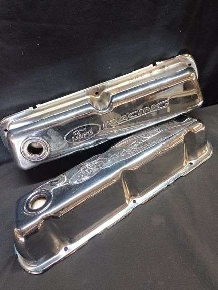 Pair of Ford Racing Chrome Rocket Covers - Tullochs Auctions