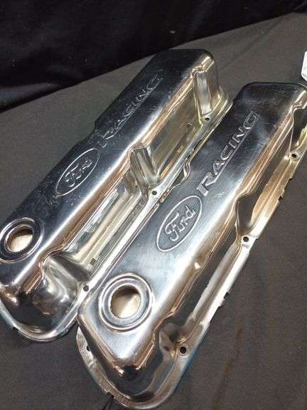 Pair of Ford Racing Chrome Rocket Covers - Tullochs Auctions