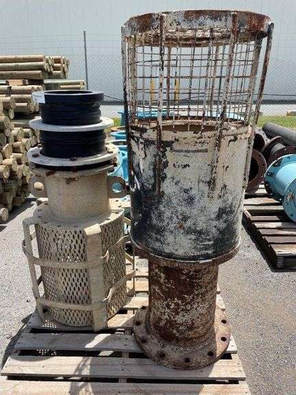 9x Pallets - 350mm Suction Strainer, Steel Pipe inc 90deg 300mm, 350mm ...