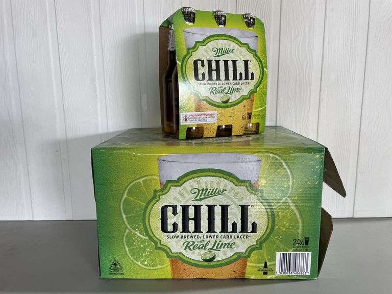 7x Cartons 24x 330ml Bottles Miller Chill with Real Lime - TVAA Pty Ltd ...