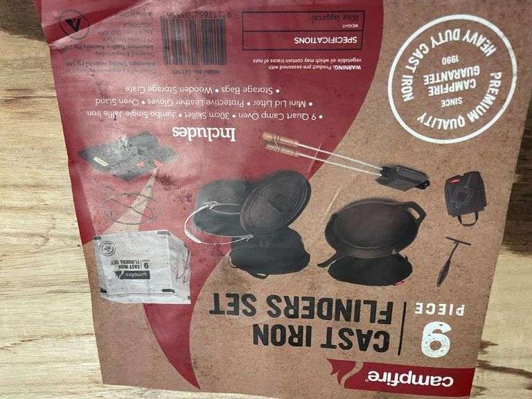 9 Piece Cast Iron Flinders Set - TVAA Pty Ltd T/A Tomkins Valuers ...