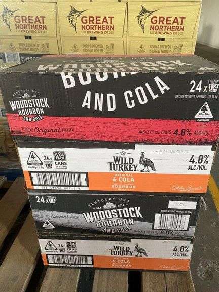 1x Carton Woodstock Bourbon & Cola Original, 1x Carton of Woodstock ...