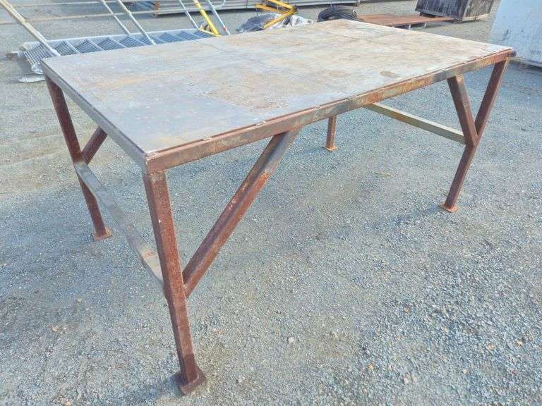 Heavy Steel Work Bench - TVAA Pty Ltd T/A Tomkins Valuers & Auctioneers
