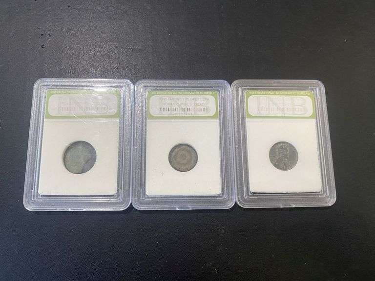 3x Replica Coins - 2x Constantine The Great Roman Empire 330AD, 1x 1943 ...