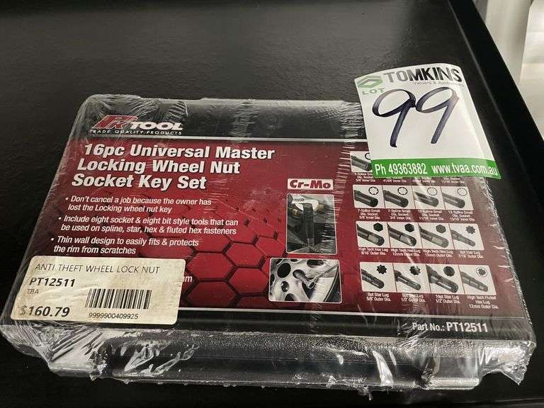 PK 16pc Universal Master Locking Wheel Nut Socket Key Set - TVAA Pty ...