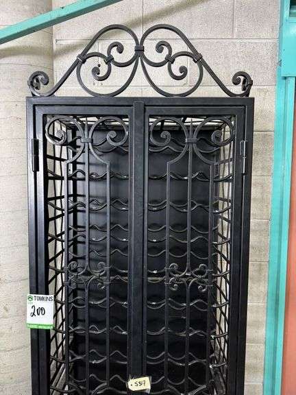 Black Upright Wine Rack - TVAA Pty Ltd T/A Tomkins Valuers & Auctioneers