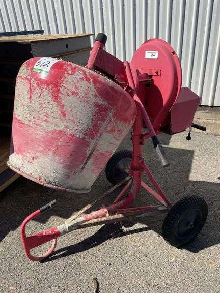Red Electric Cement Mixer - TVAA Pty Ltd T/A Tomkins Valuers & Auctioneers