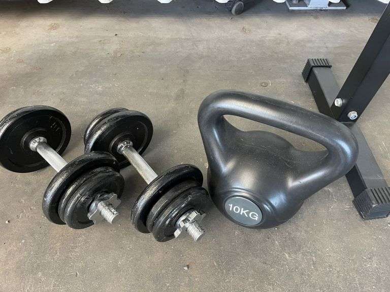 Padded Exercise Bench and Various Weights - TVAA Pty Ltd T/A Tomkins ...