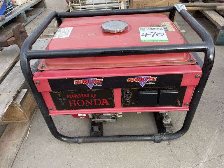 Dunlite Generator - TVAA Pty Ltd T/A Tomkins Valuers & Auctioneers
