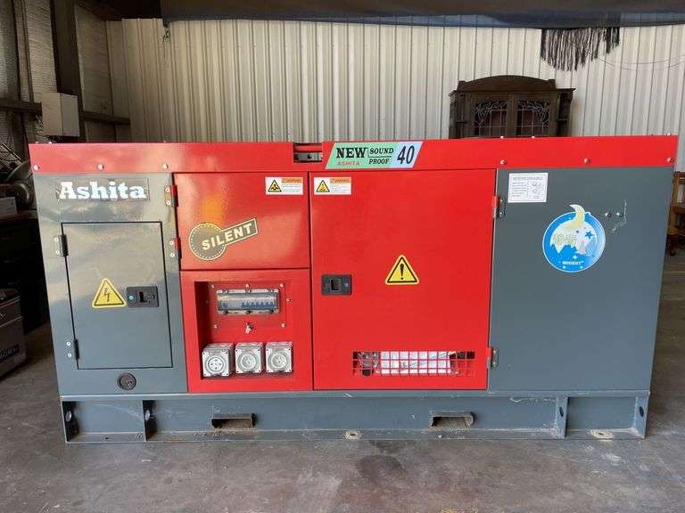 Unused 2023 Ashita 30KVA Silent Diesel Generator - TVAA Pty Ltd T/A Tomkins Valuers & Auctioneers