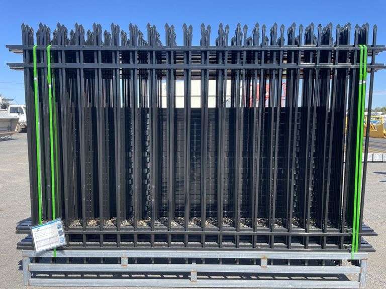 20x 10ftLx7ftH Steel Powder Coated Fence Panels, 21x Posts c/w ...