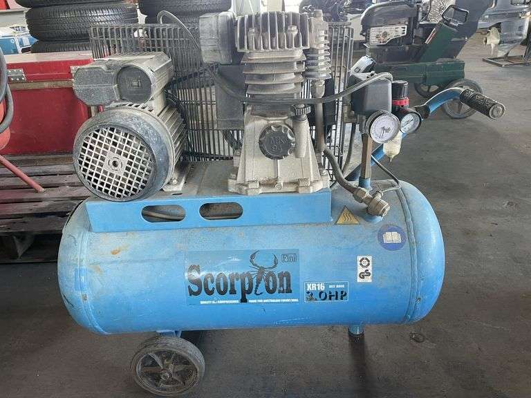 Scorpion 3HP Electric Air Compressor - TVAA Pty Ltd T/A Tomkins Valuers ...