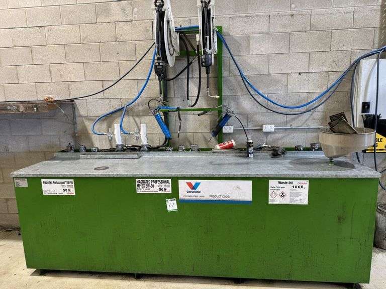 Alemlube Combustible Liquid Storage Bench C/W 2x Oil Pump Reels - TVAA ...