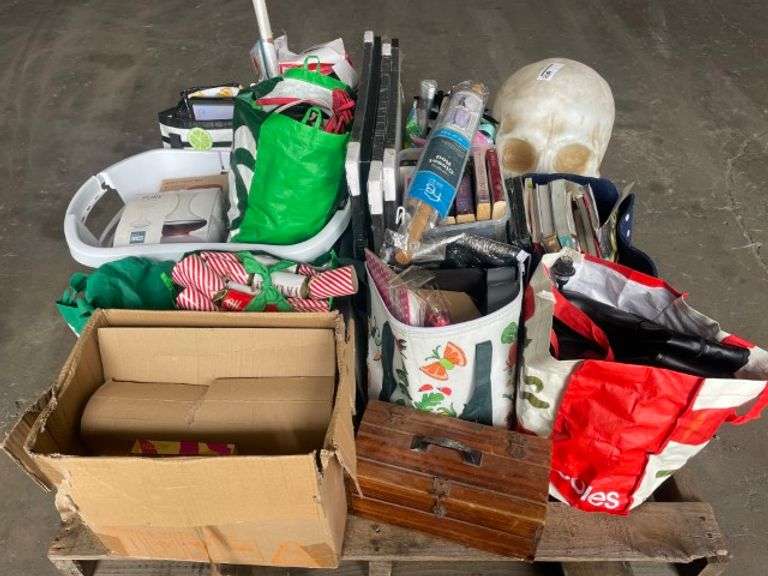 Pallet Assorted Sundries inc Skull, Timber Box, Books etc - TVAA Pty ...