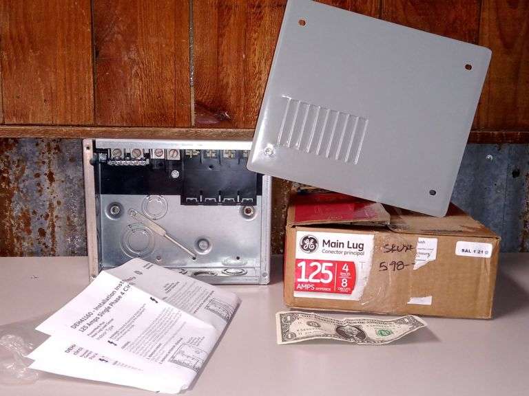 GE 125 AMPS Single Phase Power Mark Plus Main Lug Load Center INDOOR 4 ...