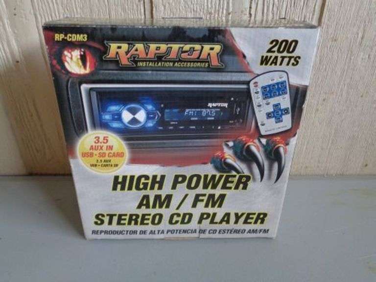 Raptor Radio / CD Player. (5E) - Texas Online Auction House