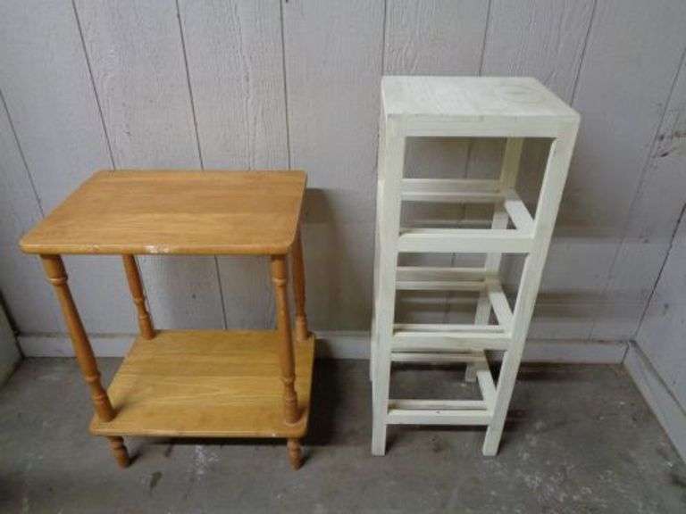 2 Tier Table Stand and Wood Rack. ~ cash only ~. (room 8) - Texas ...