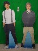 Boy band life size cardboard cut outs with their signatures on the ...