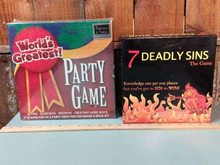 Lot of 2 grown up games - NEW World's Greatest Party Game and 7 Deadly ...