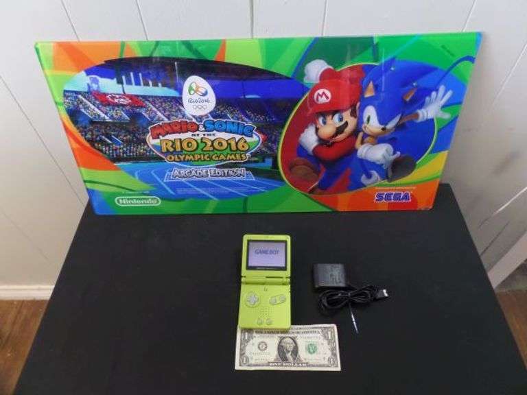 Gameboy Advance SP!! Lime Green! AGS-001! Also includes AWESOME 26" x ...