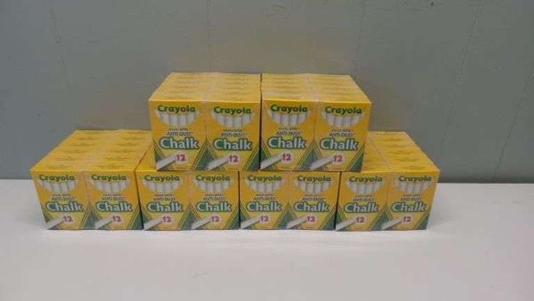 Case of NEW Crayola Dust-Free Chalk! 6 Packs of 12 per Box! (15C ...