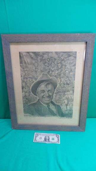 $ Will Rogers "First A Cowboy" SIGNED Terrance M. Clark Lithograph ...