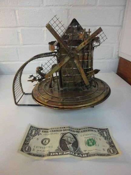 1920-1930'S ART DECO CAST METAL WINDMILL MUSIC BOX - Texas Online ...