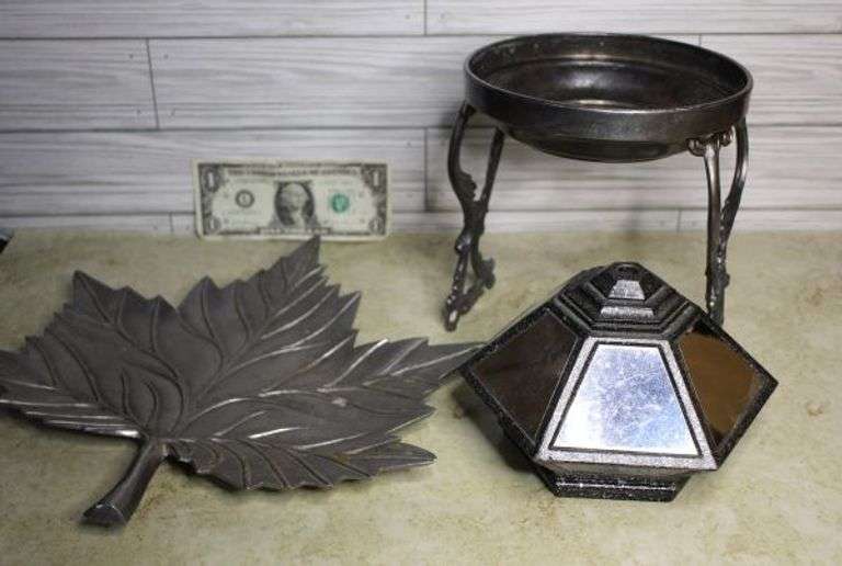 Silver Colored Set: Home Interior Leaf, Old Decanter Warmers and ...