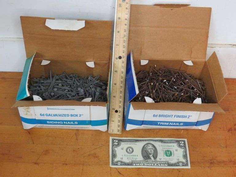 Two 5 LB. Boxes of Nails as shown - Texas Online Auction House