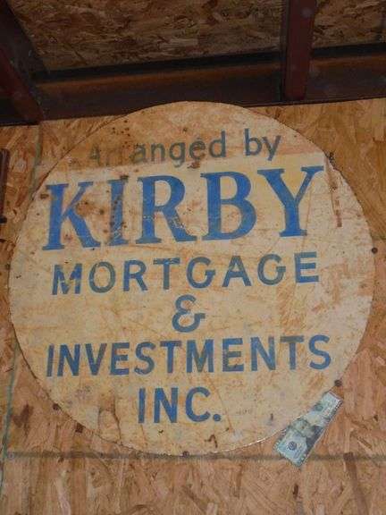 Round metal KIRBY Sign. - Texas Online Auction House