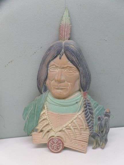 Lot of 2 VERY NICE Metal Native Décor Pieces! (16C) - Texas Online ...