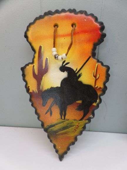 Lot of 2 VERY NICE Metal Native Décor Pieces! (16C) - Texas Online ...