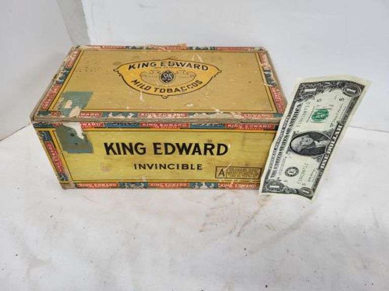 LARGE 4” King Edwards Invincible Cigar Box. ( see extra image for ...