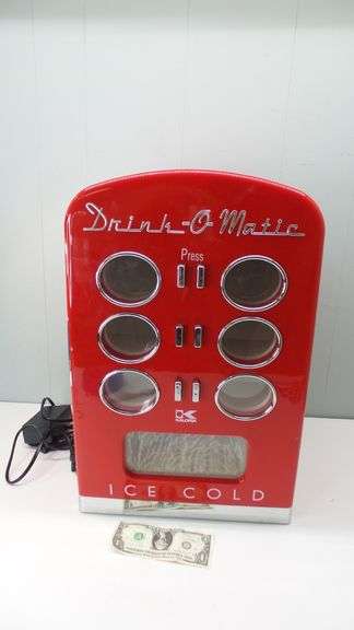 Super Cool Drink-O-Matic Mini Vending Machine Refrigerator! Holds a ...