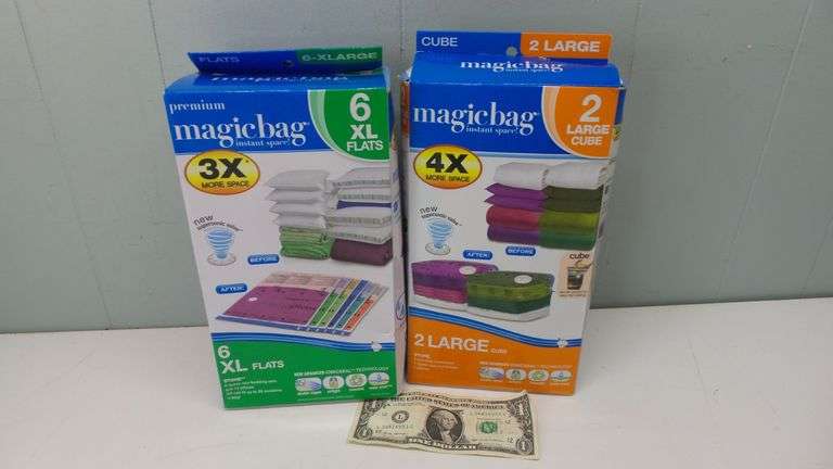Lot of 2 NEW Packs of Magic Bags! Size L & XL (12B) - Texas Online ...