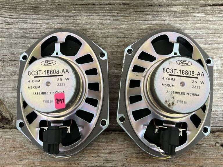 2 FORD SPEAKERS & 2 VINTAGE NOS SMALL MEP MICROPHONE - Texas Online ...