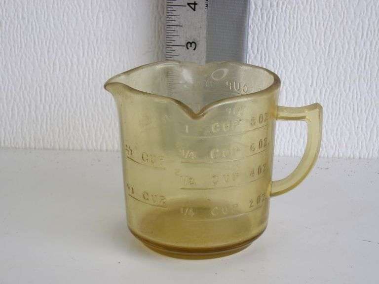 Vintage amber depression glass 3-spout, 1-cup measuring cup from the ...