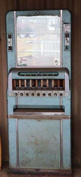 VINTAGE NATIONAL VENDORS CORP CIGARETTE MACHINE WITH Mirrored Front ...