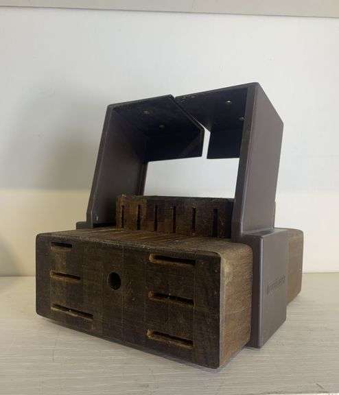 Vintage Wood Knife Block - Texas Online Auction House