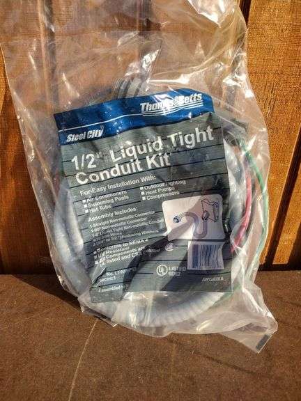 Steel City Half inch Liquid tight conduit kit in original packaging ...