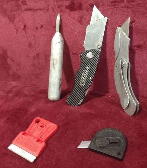 Lot of 5 Box Cutters Including Husky, Sheffeild and more - Texas Online ...