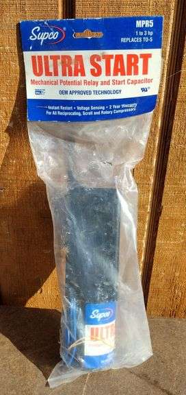 Supco Ultra Start Mechanical Potential Relay MPR5 and Start Capacitor ...