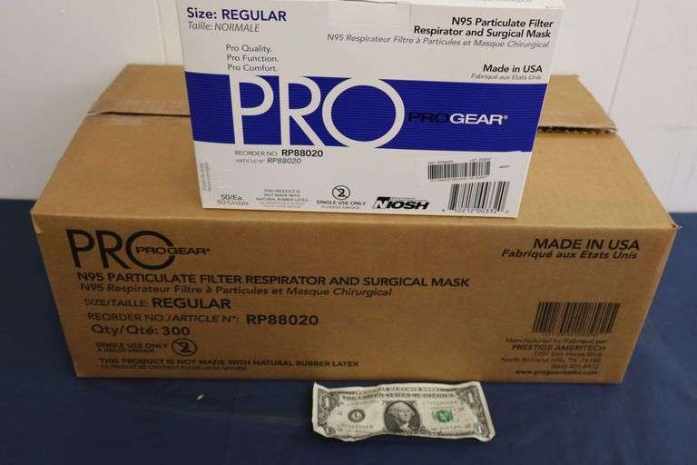 NEW 300-Count Case of ProGear N95 Particulate Filter Respirator ...