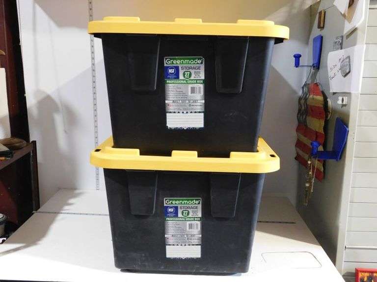Two Green mode Storage Boxes - Texas Online Auction House