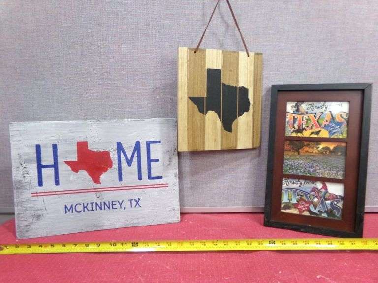 Trio of cute Texas signs - Texas Online Auction House
