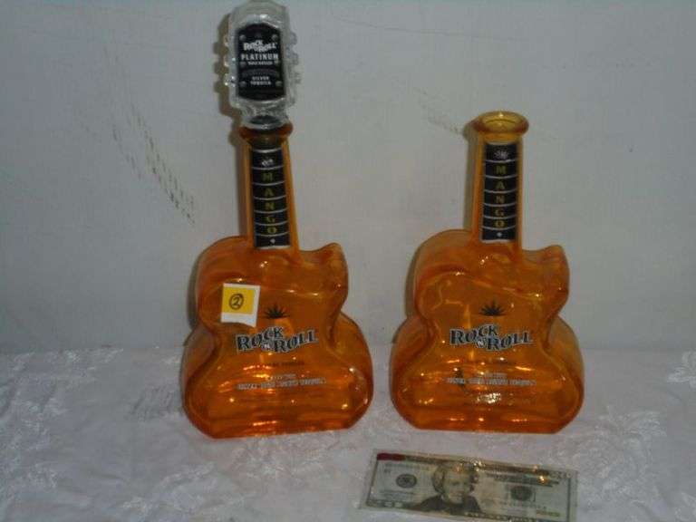 Guitar Shaped Liquor Bottles - Texas Online Auction House