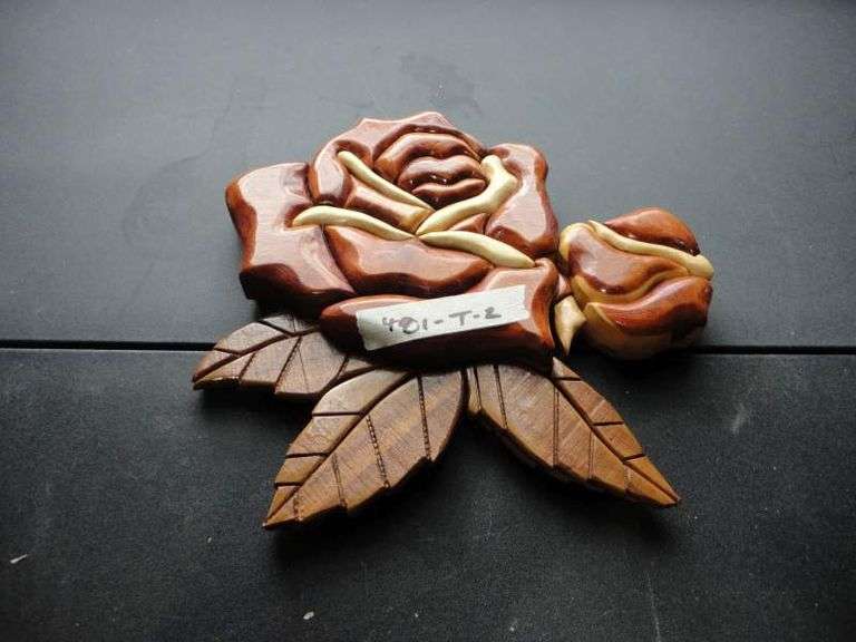 T2 HAND MADE CEDAR WOOD HAND CARVED ROSE MUST SEE - Texas Online ...